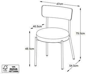 Designová jídelní židle Batyah bílá
