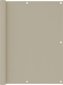 vidaXL Balkonová zástěna 120 x 500 cm 100% polyester oxford [134898] Barva: Béžová