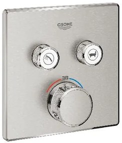 Grohe Grohtherm SmartControl - Termostatická baterie pod omítku se 2 ventily, supersteel 29124DC0