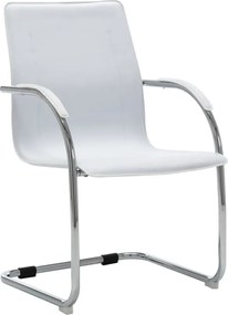 vidaXL Konzolová kancelářská židle umělá kůže [289359] Barva: Bílá