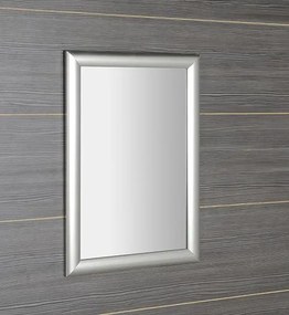 Sapho, ESTA zrcadlo v dřevěném rámu 580x780mm, stříbrná s proužkem, NL395