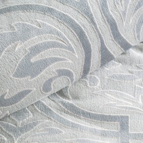 Velurové povlečení 220x200 Flano 5 stříbrně šedých ornamentů Eurofirany