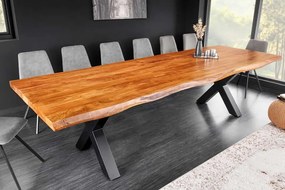 Luxusní jídelní stůl z masivu Mammut X Akácie 300cm 55mm