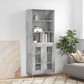 vidaXL Skříň highboard 69,5 x 34 x 180 cm kompozitní dřevo [3189302] Barva: Betonová šedá