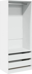 Šatní skříň bílá 80 x 50 x 200 cm kompozitní dřevo 3307747