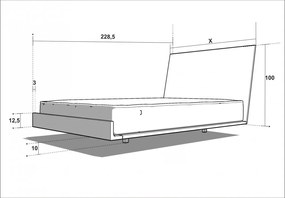 Postel Vuelo z masivního dřeva Olše 180x200