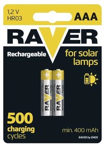 EMOS | 2 ks Nabíjecí baterie AAA RAVER NiMH/1,2V/400 mAh | EMS094