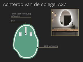 Organické LED zrcadlo s osvětlením A37