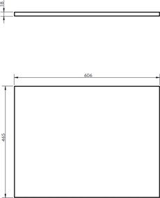 Mexen Rivel, koupelnová skříňka 60 cm s pracovní deskou, 1 zásuvka, drážkovaná, matná šedá, 91A20-06023-1-BFC62
