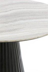 Kulatý jídelní stůl s mramorovou deskou ø 100 cm Rianne – Light &amp; Living