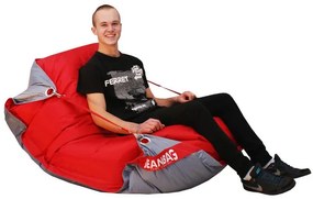 BeanBag Sedací vak 189x140 duo scarlet rose - gray