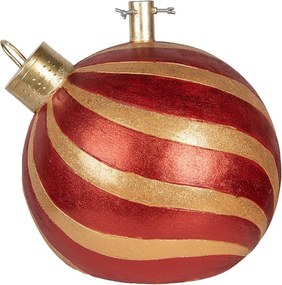 Červeno-zlatý stojan na stromek ve tvaru koule Christmas Bauble - 43*40*41 cm