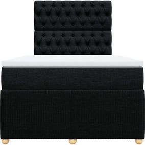 Box spring postel s matrací černá 120x190 cm textil 3294304