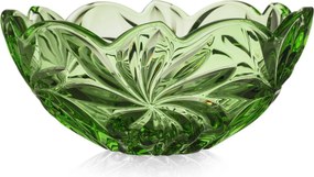 Aurum Crystal mísa Flora green 280 mm