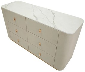 Designová komoda Ondelette 140 cm krémová