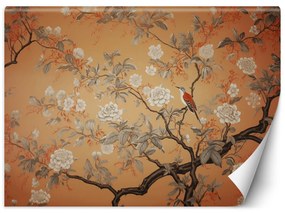 Gario Fototapeta Ptáci na stromě s květinami Materiál: Vliesová, Rozměry: 200 x 140 cm