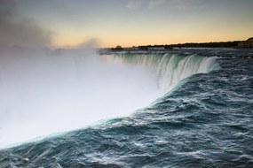 DIMEX | Vliesová fototapeta Horseshoe Falls, Wales MS-5-3176 | 375 x 250 cm | modrá, bílá