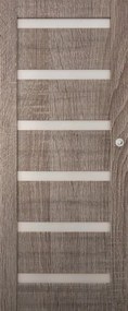 posuvné interiérové dveře do pouzdra EVORA model 5 Průchozí rozměr: 70 x 197 cm, Orientace dveří: Levé dveře, Dekor: Dub šedý