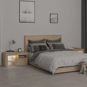 Noční stolky 2 ks s LED osvětlením dub sonoma 70 x 36,5 x 40 cm 3152772