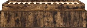 Rám postele se dveřmi Kouřový dub 80 x 200 cm Kompozitní dřevo 3335201