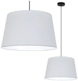 Závěsné svítidlo Gaja, 1x světle šedé textilní stínítko, (fi 44cm), b