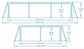 Bestway Bazén Steel Pro 2,59 x 1,7 x 0,61 m - 56403