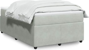 Box spring postel s matrací světle šedá 120 x 200 cm samet 3285632