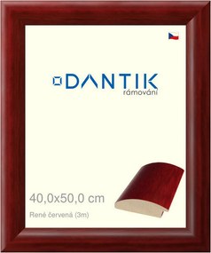 DANTIK rámeček 40x50 | René červená (Sklo Čiré)