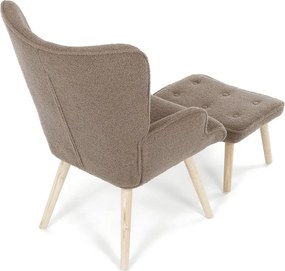 Relaxační křeslo AK-319 BR2, látka bouclé, hnědá (67 x 76) cm zelená