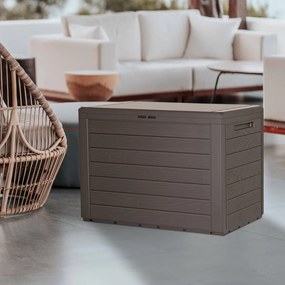 Úložný box WOODEBOX, 190L, 78x44x55cm, tmavě hnědá Prosperplast