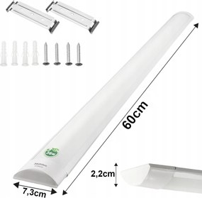 Sada 4 LED lamp do garáže a dílny 18W 60cm 4500K denní světlo 230V