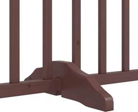 Zábrana pro psy s dvířky skládací 15 panelů hnědá 750 cm topol 3155717