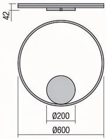 Světla a lustry REDO GROUP Redo ORBIT nástěnné LED světlo kruh 60 cm/LED 44W/4000K/bronz Stmívání: Dali
