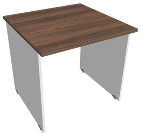 Stůl pracovní rovný 80 cm - Hobis Gate GS 800 Dekor stolové desky: ořech, Dekor lamino podnože: bílá