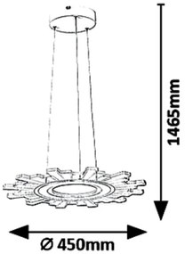 Rabalux 6210 - LED Lustr na lanku FELICITY LED/30W/230V