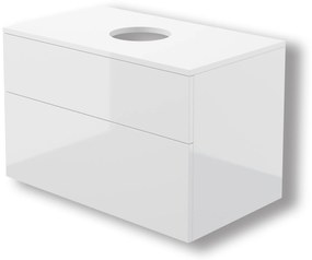 Deante Prizma, závěsná skříňka s pultovou deskou 800x470x520 mm, bílá lesklá, DEA-SDI_6B81