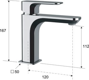 Sapho SPY PY02/15 umyvadlová baterie černá
