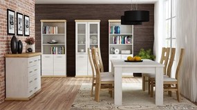 Casarredo - Komfort nábytek Vitrína KORA K3 divoký dub/bílá