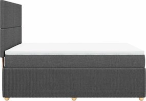 Box spring postel s matrací tmavě šedá 140x200 cm textil 3292073