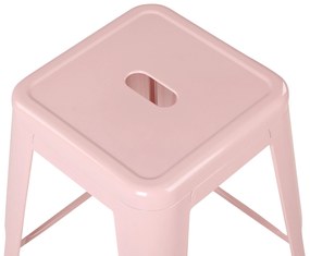 Sada 2 ocelových barových stoliček 76 cm růžové CABRILLO Beliani