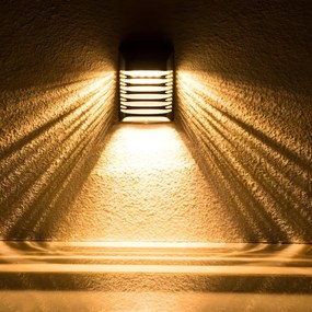 Exteriérové ​​solární nástěnné LED svítidlo Strip, 1x LED 0,12w, černá