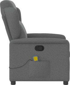 vidaXL Masážní polohovací křeslo textil [4015587] Barva: tmavě hnědá