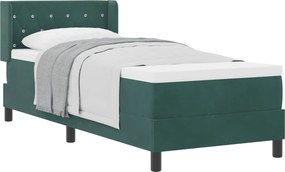 Postel s boxspringem s čelo Tmavě zelená 200 x 80 cm samet 3341387