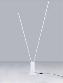 Matně bílá kovová LED stojací lampa s ohybatelnou konstrukcí (výška 181 cm) Kimolia – Nova Luce