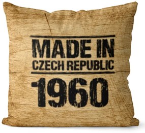 Polštář Made In + rok (Velikost: 40 x 40 cm, rok: 1960)