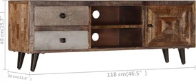 vidaXL TV stolek 118 x 30 x 40 cm masivní mangovníkové dřevo [247330]