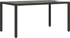 5dílný zahradní bistro set s poduškami černý polyratan 3277137