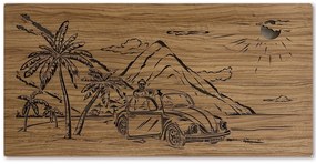 Li-Go "Volkswagen Brouk" světelný obraz 230V 120x60cm provedení povrchu: dub světlý