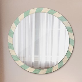 Kulaté dekorativní zrcadlo Retro pastelový vzor fi 100 cm