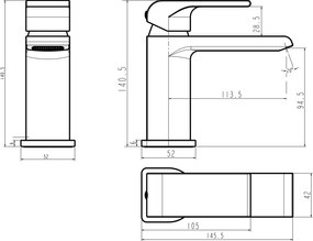 Novaservis NOBLESS SHARP 37001/1,0